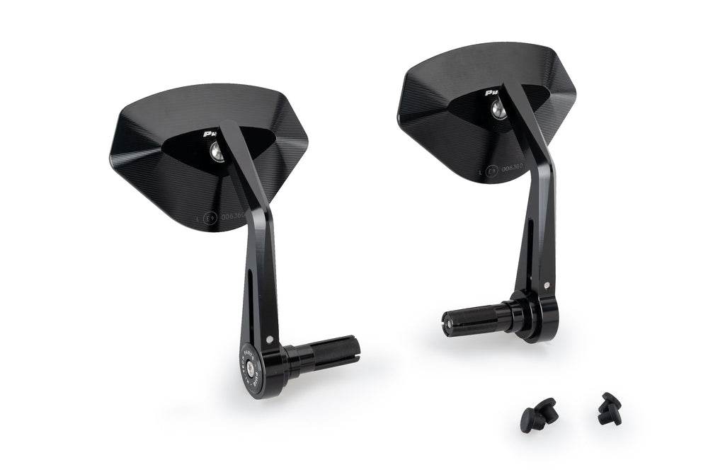 Puig Hi-Tech 5 Motorcycle Bar End Mirrors | Black or Silver ...